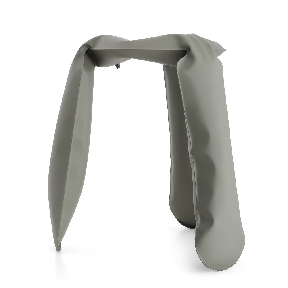 Oskar Zieta - Plopp Inflated Metal Stool, Gray | Gessato Design Store