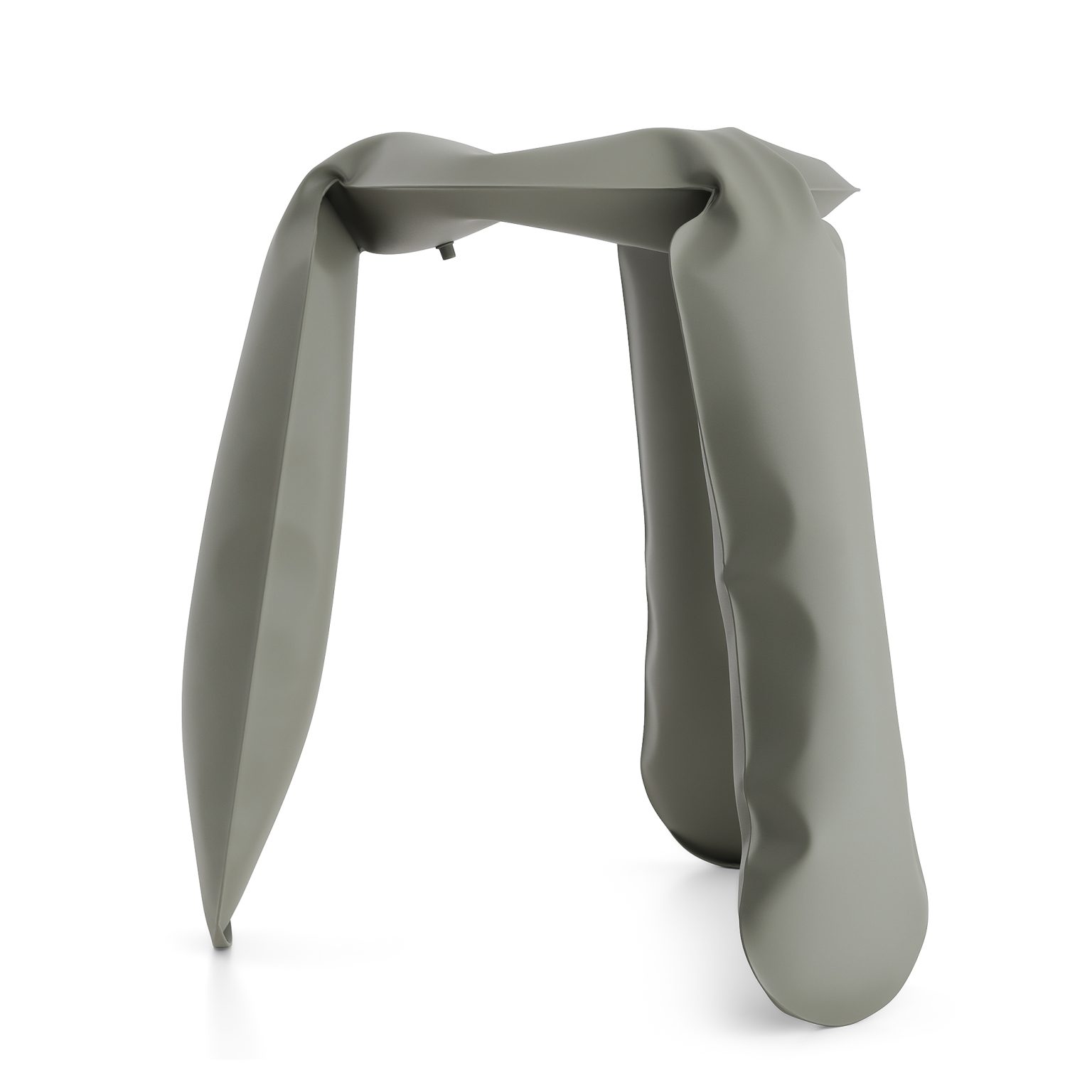 Oskar Zieta - Plopp Inflated Metal Stool, Gray | Gessato Design Store