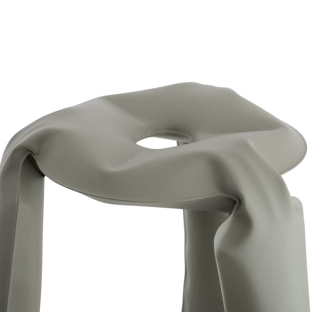 Oskar Zieta - Plopp Inflated Metal Stool, Gray | Gessato Design Store