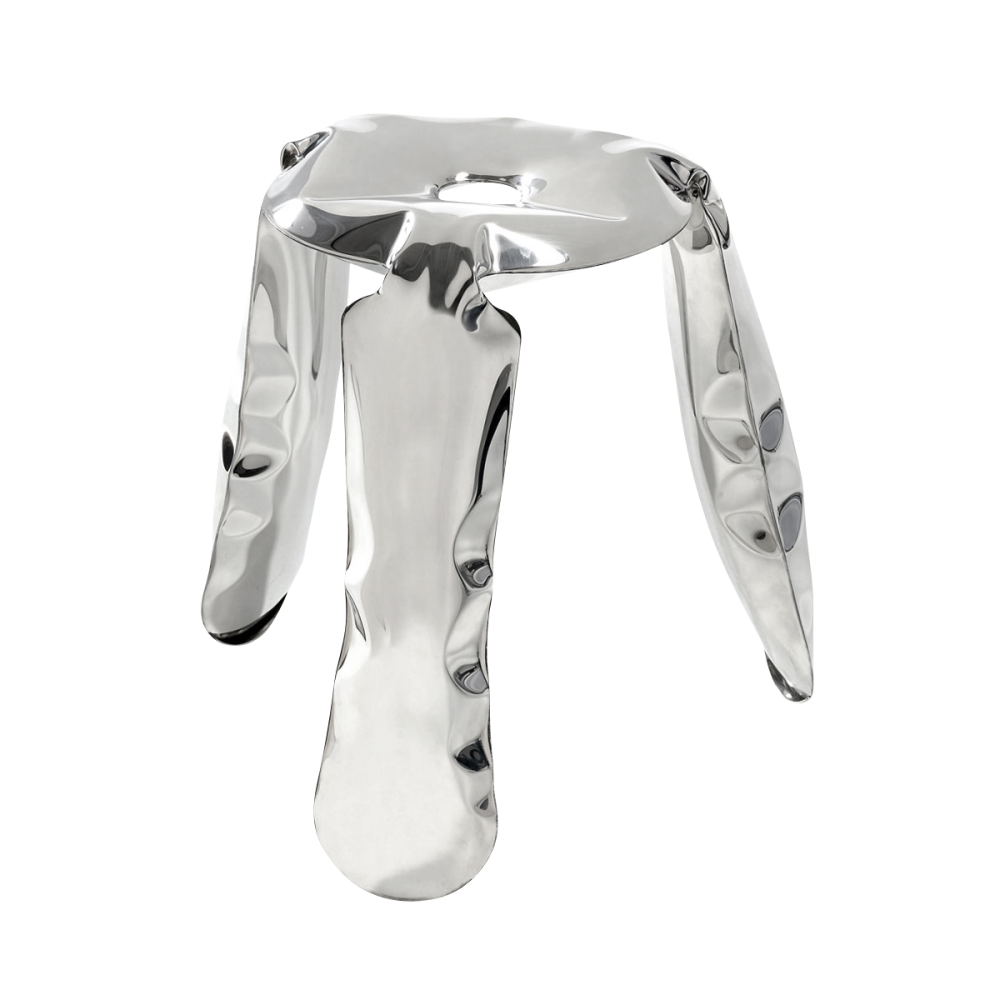 Oskar Zieta - Plopp Inflated Metal Stool, Polished Steel | Gessato ...
