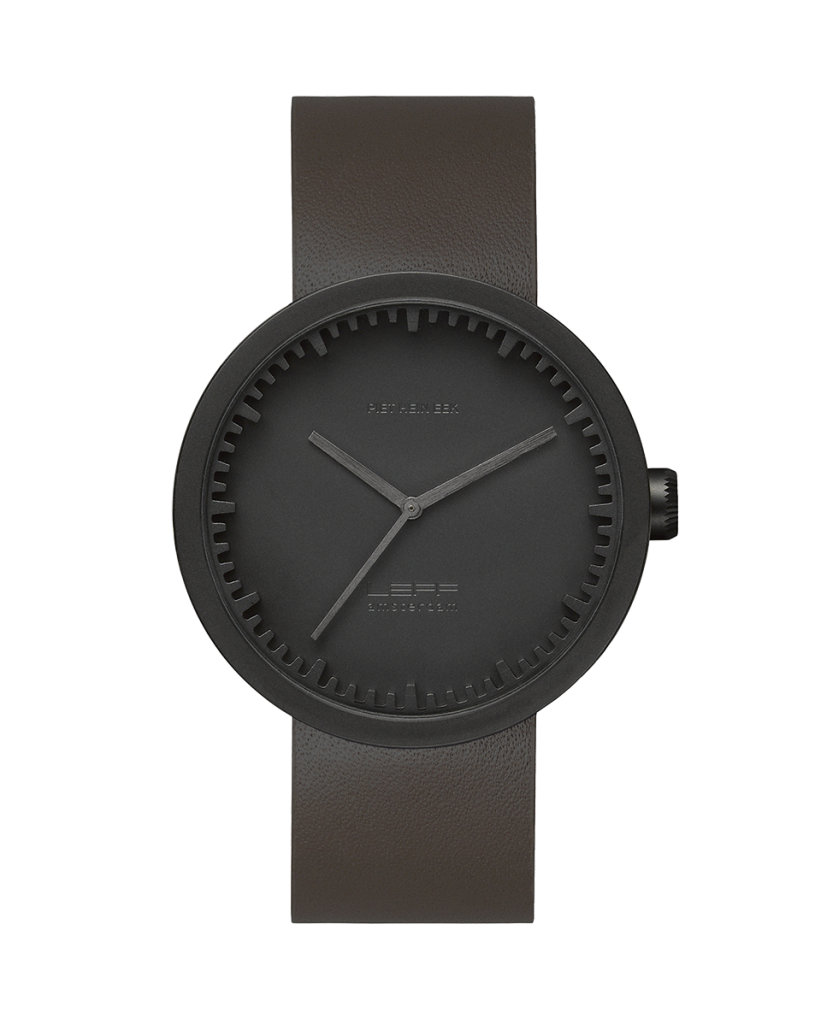 Leff Amsterdam - Leff Amsterdam Tube Watch D38, Matt Black / Black ...