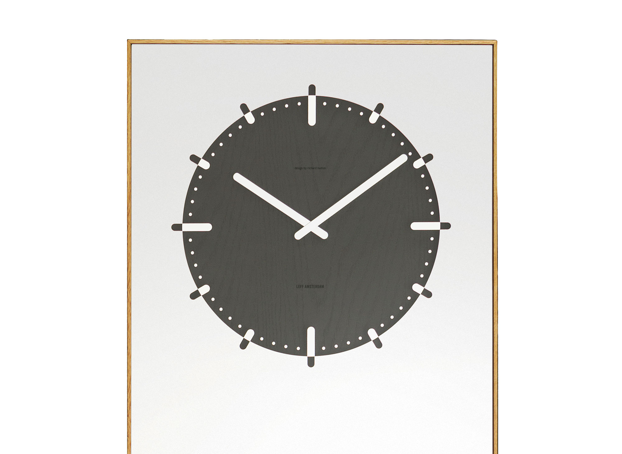 Leff Amsterdam - LEFF Amsterdam Inverse Mirror Clock, Black | Gessato ...