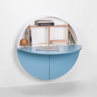 Pill, Wall Mounted Desk in Blue - Gessato Design Store