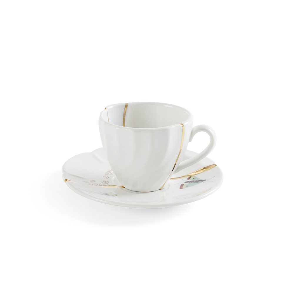 Seletti - Kintsugi Coffee Cup with Saucer n. 2 | Gessato Design Store
