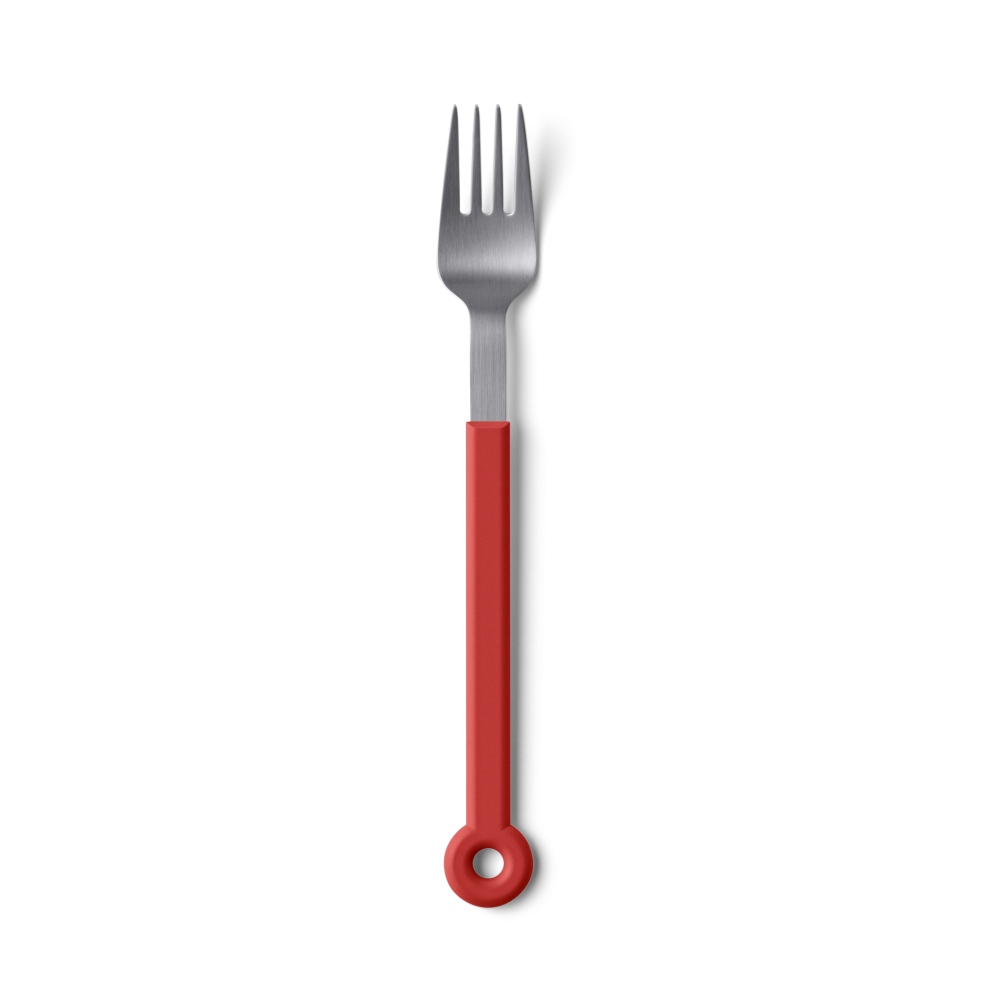 Mono - Mono Ring Table Fork, Red | Gessato Design Store
