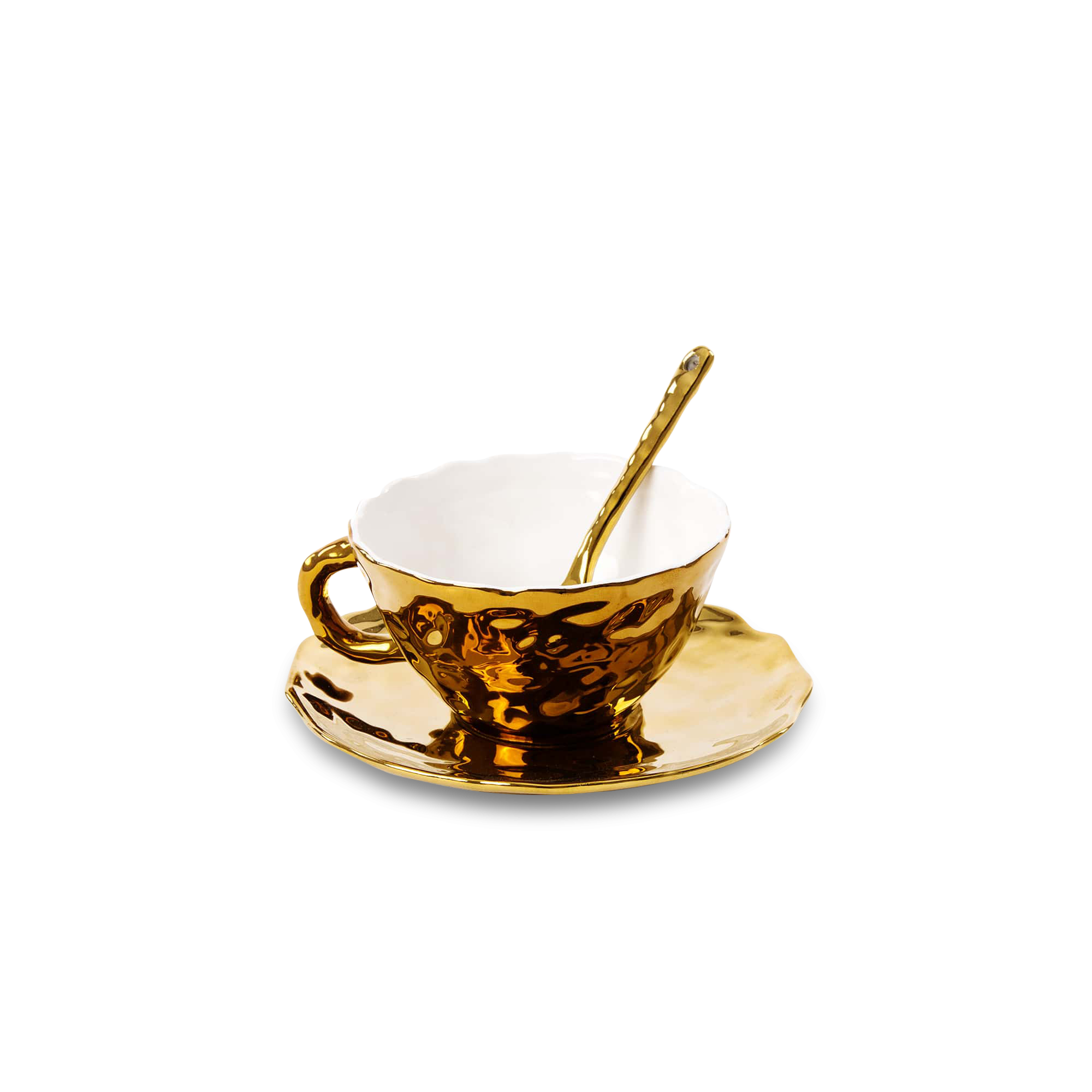 Tea Cup With Saucer And Teaspoon Gessato Design Store