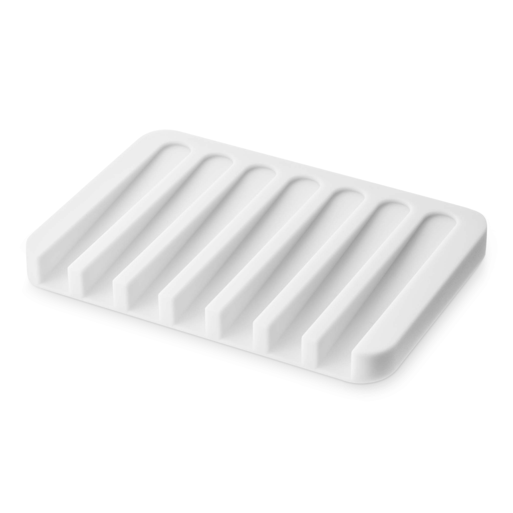 Yamazaki - Flow Self Draining Soap Tray, White | Gessato Design Store