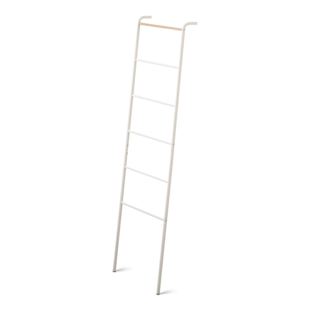Yamazaki - Tower Leaning Ladder Hanger, White | Gessato Design Store
