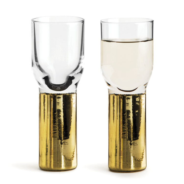 Sagaform - Club Gold Shot Glasses, Gift Set 2 Pcs | Gessato Design Store