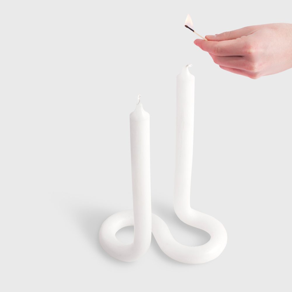 Lex Pott - Twist Candle, White | Gessato Design Store