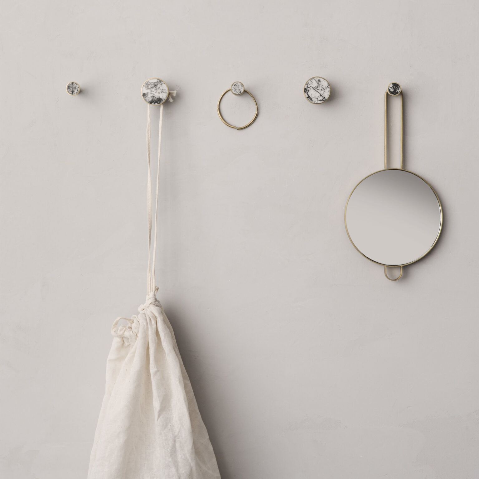 Ferm Living - Poise Hand Mirror Brass | Gessato Design Store