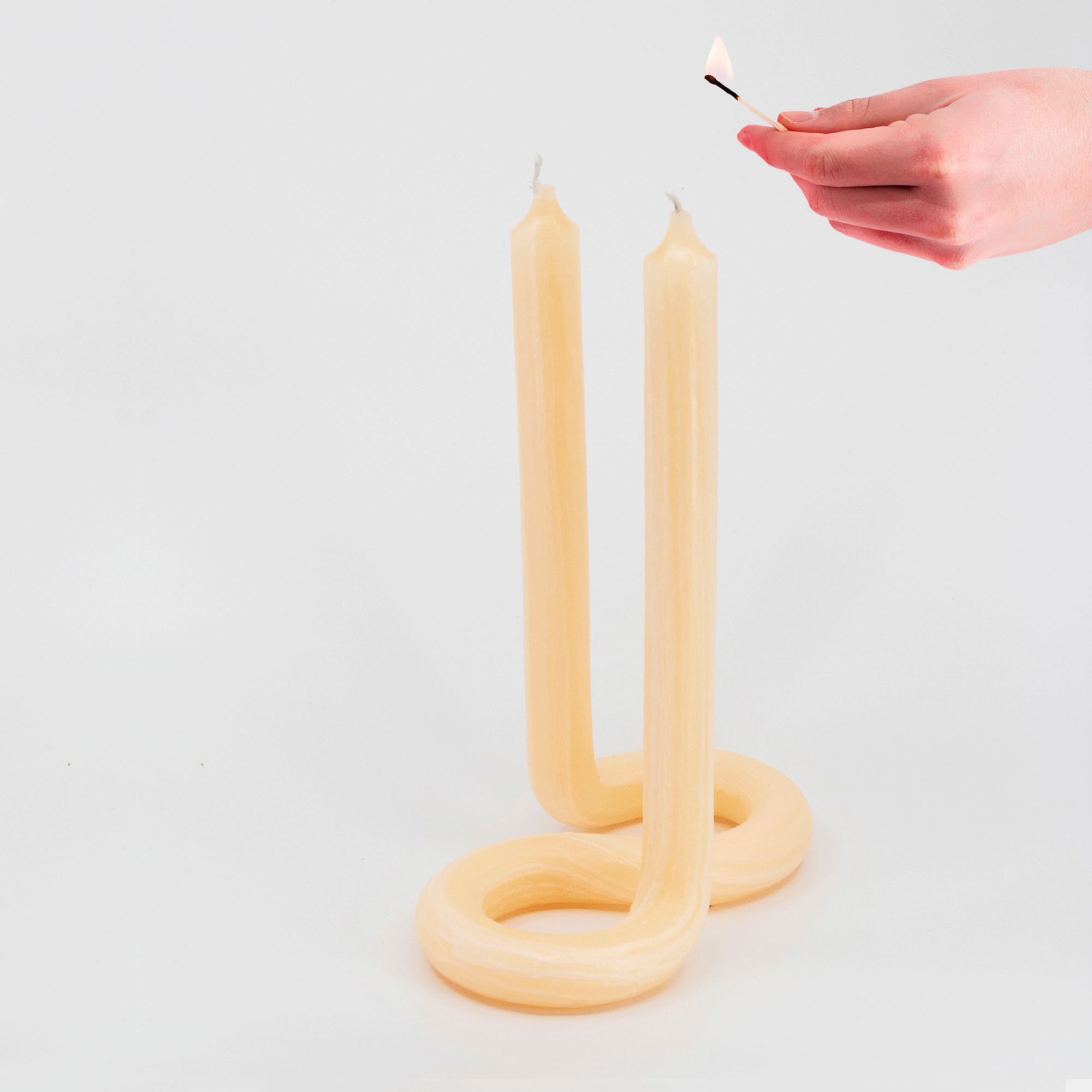 Lex Pott - Twist Candle, Peach | Gessato Design Store