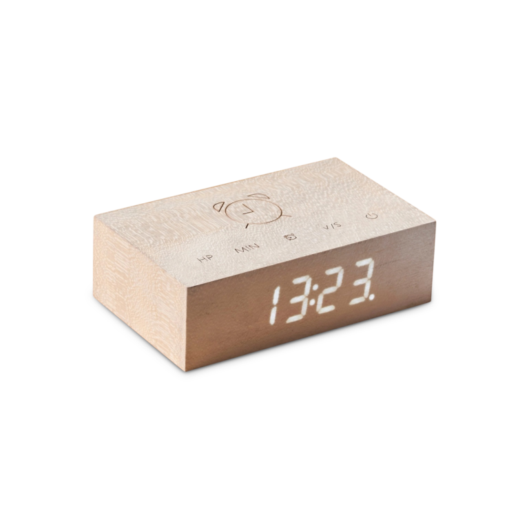Gingko - Flip Click Clock, White LED | Gessato Design Store