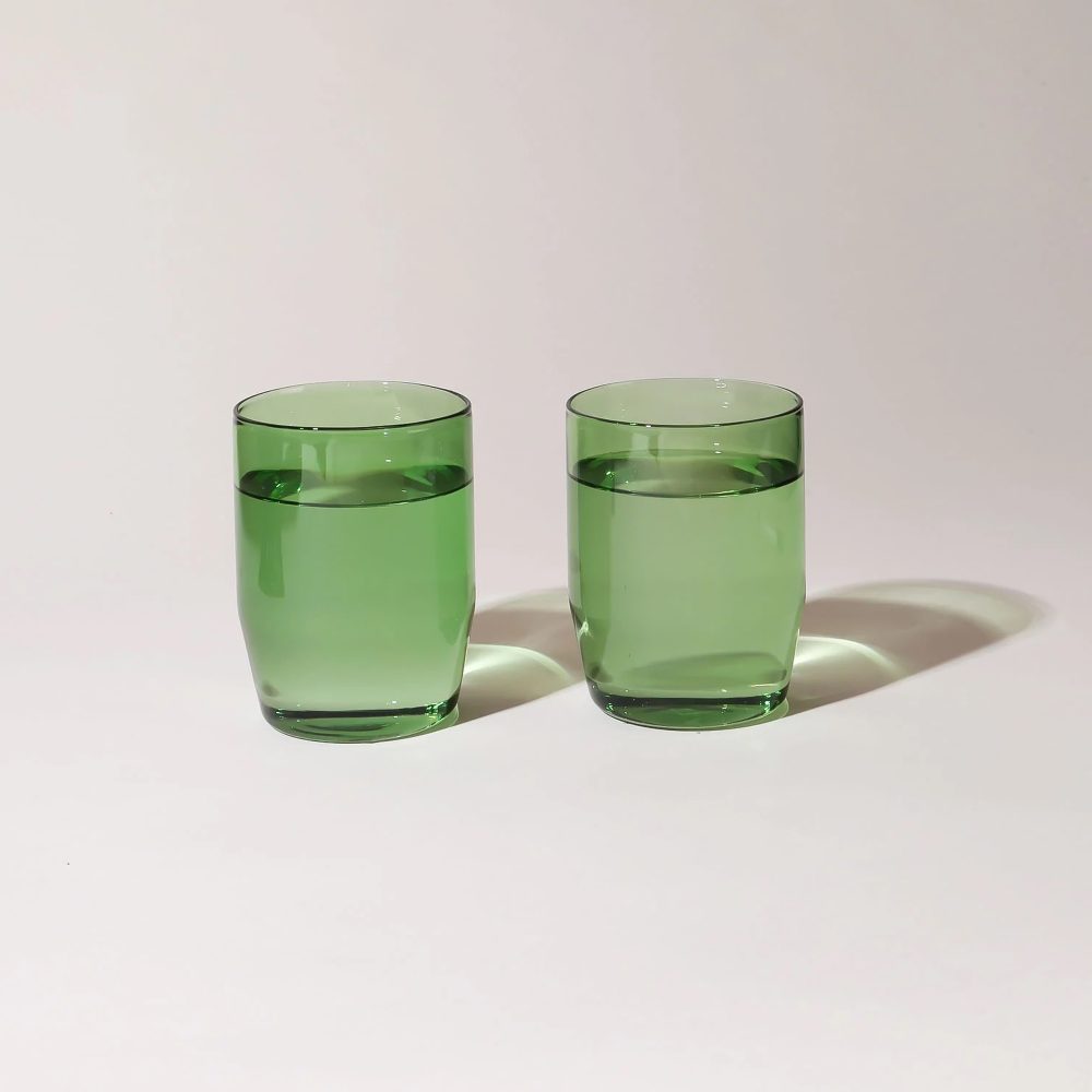 Yield - Century 12 oz Glasses - Set of Two, Green | Gessato Design Store