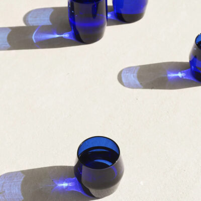 Yield - Century 12 oz Glasses - Set of Two, Cobalt | Gessato Design Store