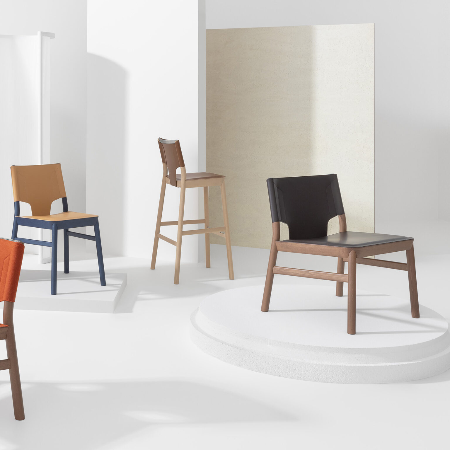 Billiani 1911 - Marimba Bar Stool with Backrest | Gessato Design Store