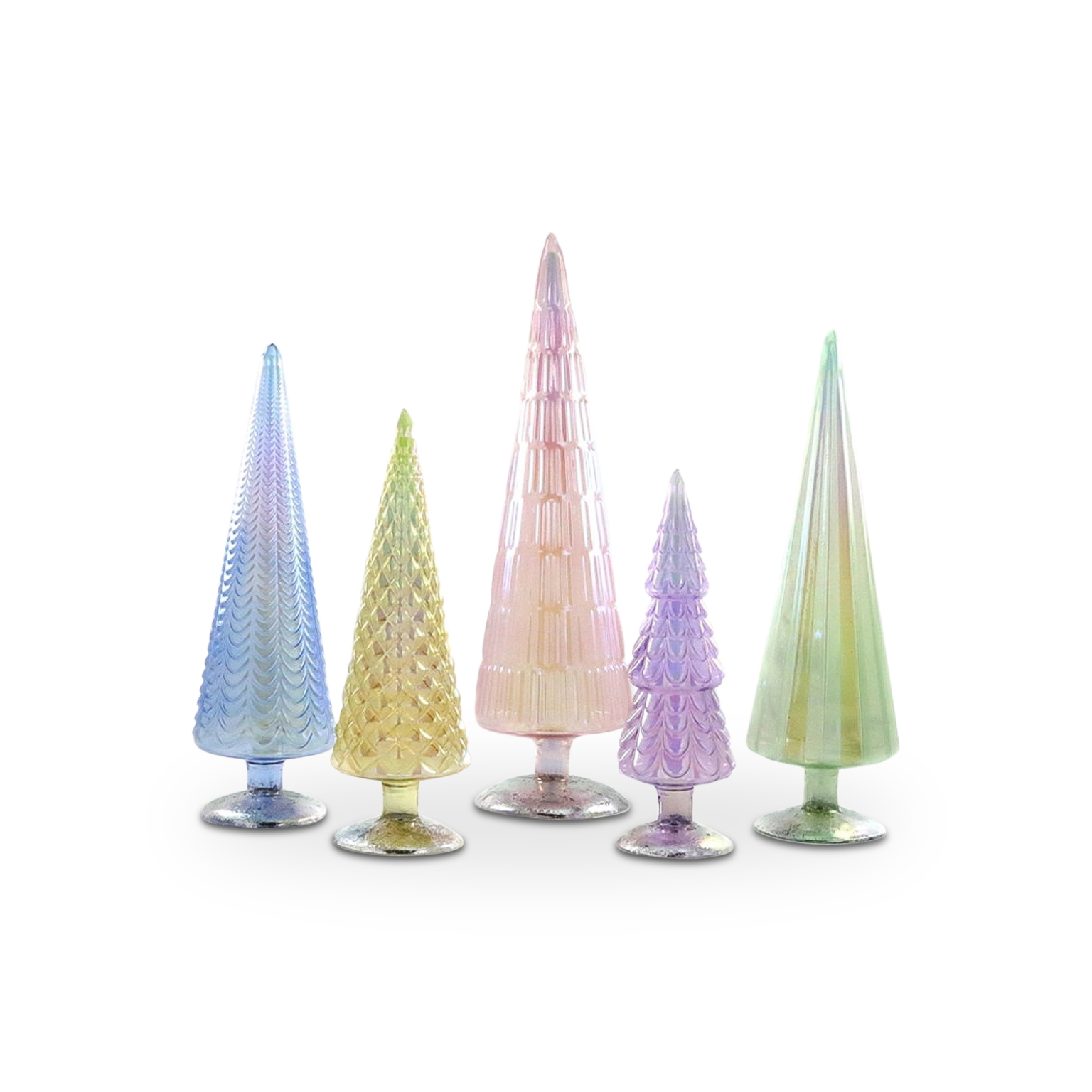 Iridescent - Pastel Trees, Set of 5 - Gessato Design Store
