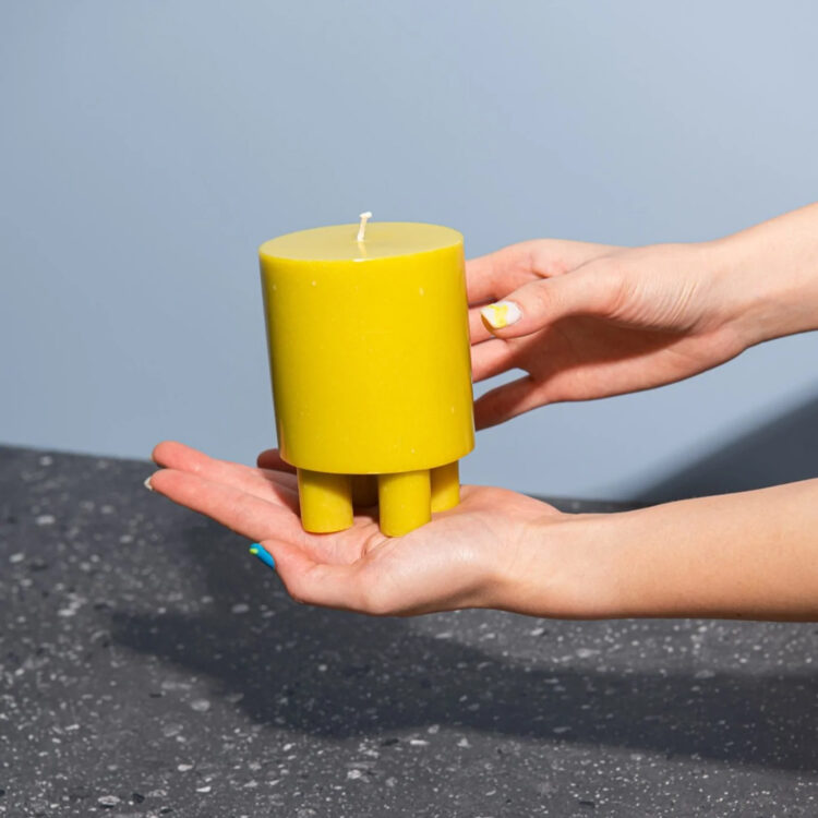 Yod and Co. - Stack Candle Prop, Acid Yellow | Gessato Design Store
