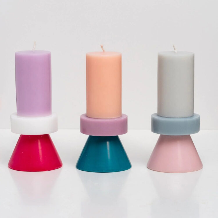 Yod and Co. - Stack Candle Tall, Light Grey | Gessato Design Store