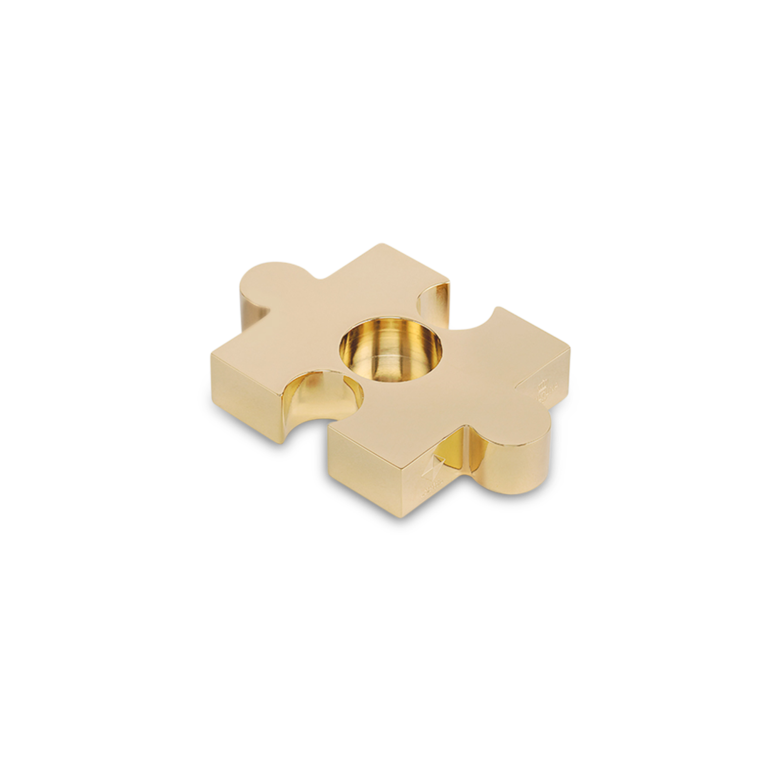Puzzle Candle Holder, Brass - Gessato Design Store