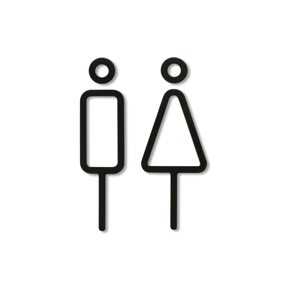 Moheim - Interior Wall/Door Signs - Restroom | Gessato Design Store