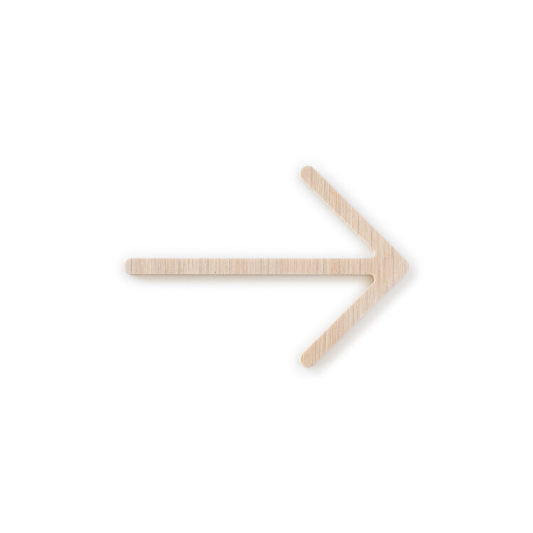 Interior Wall/Door Wood Signs - Arrow - Gessato Design Store
