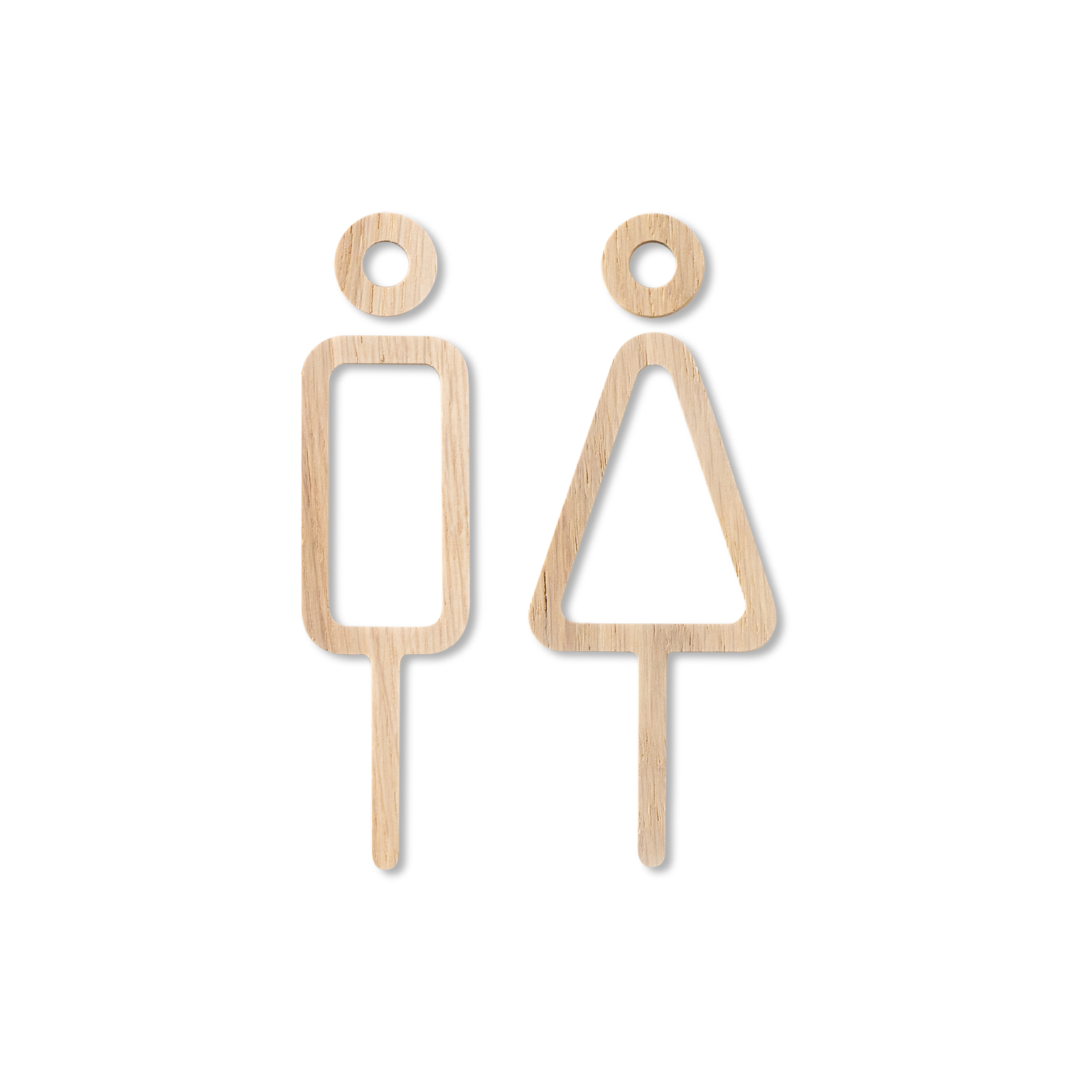 Moheim - Interior Wall/Door Wood Signs - Restroom | Gessato Design Store