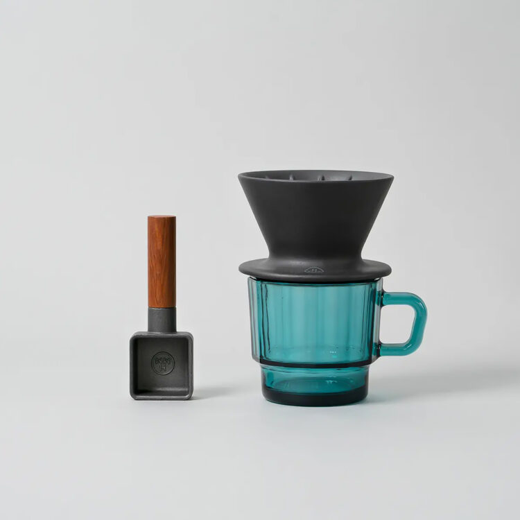 Hmm - W Glass Coffee Cup, Blue | Gessato Design Store