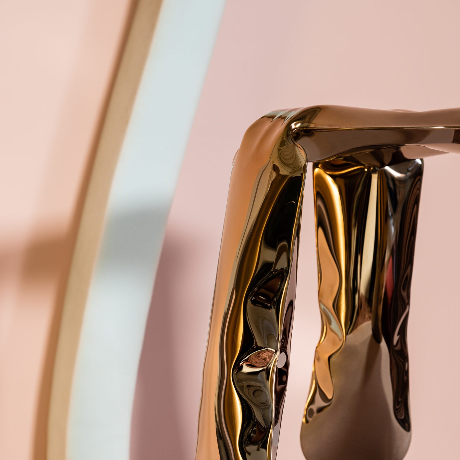 Oskar Zieta - Plopp Inflated Metal Stool, Gold | Gessato Design Store