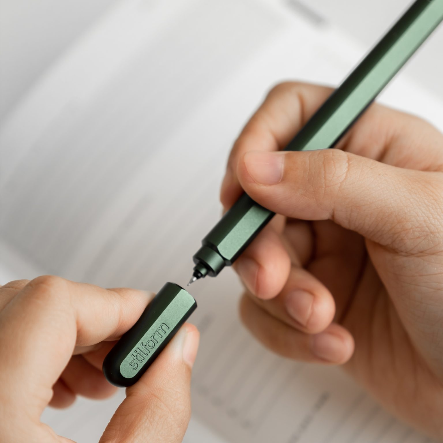 Stilform Aluminum Arc Gel Pen, Aurora Green - Gessato Design Store