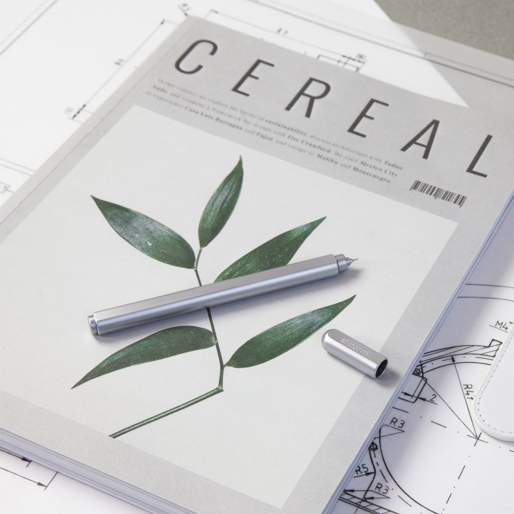 Stilform - Stilform Aluminum Arc Gel Pen, Comet Gray | Gessato Design Store
