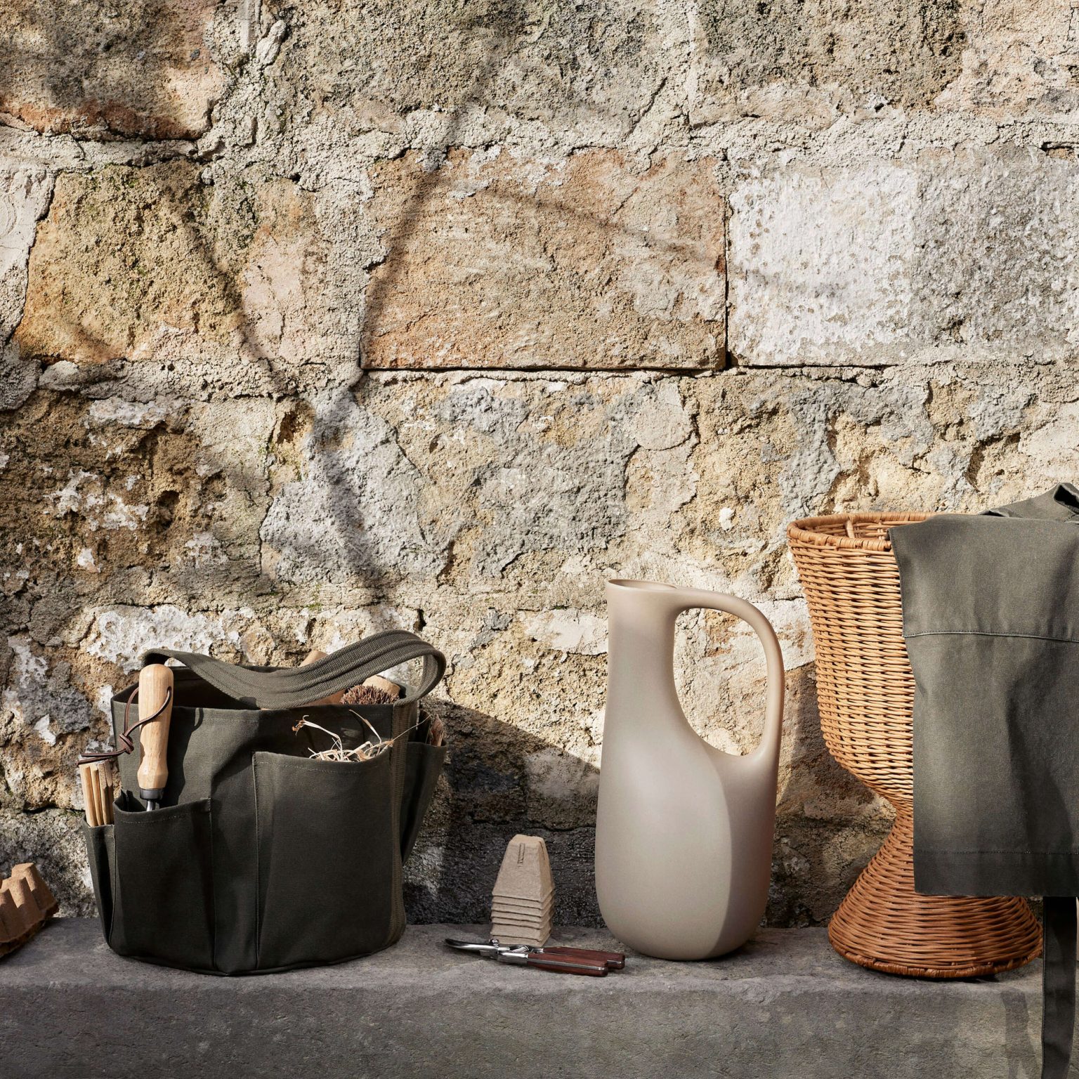 Ferm Living - Bark Garden Apron, Olive | Gessato Design Store