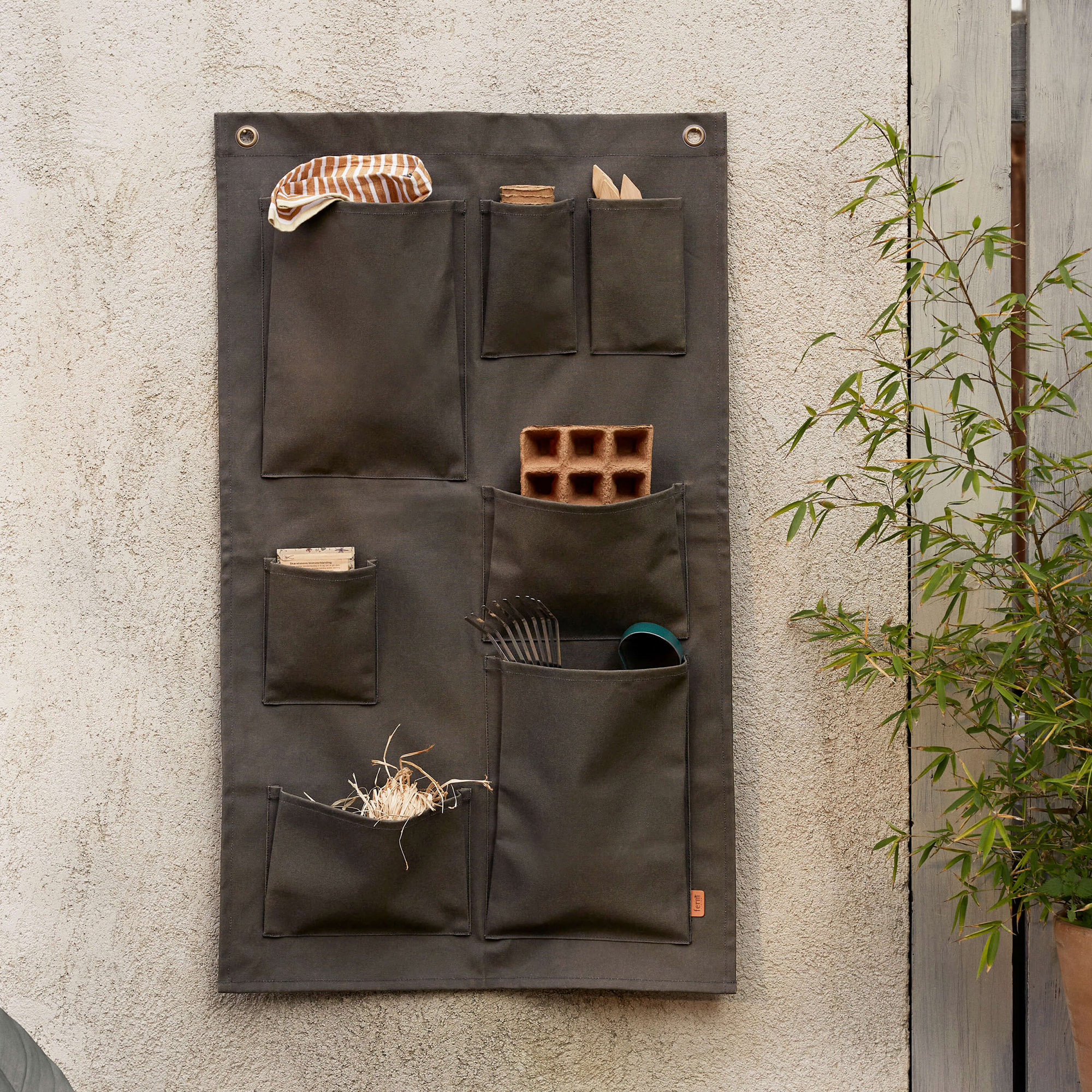 Ferm Living - Bark Garden Wall Storage, Olive | Gessato Design Store