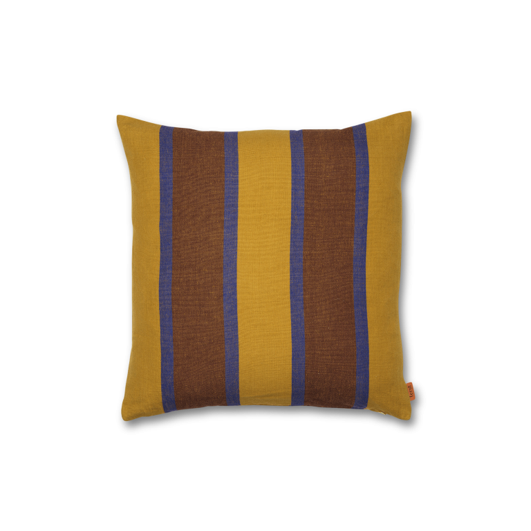 Ferm Living - Grand Cushion, Lime/Bright Blue/Choco | Gessato Design Store
