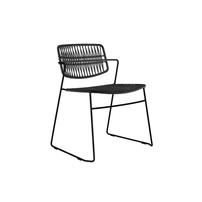 Copiosa - Serpentine Outdoor Chair, Black/Black | Gessato Design Store