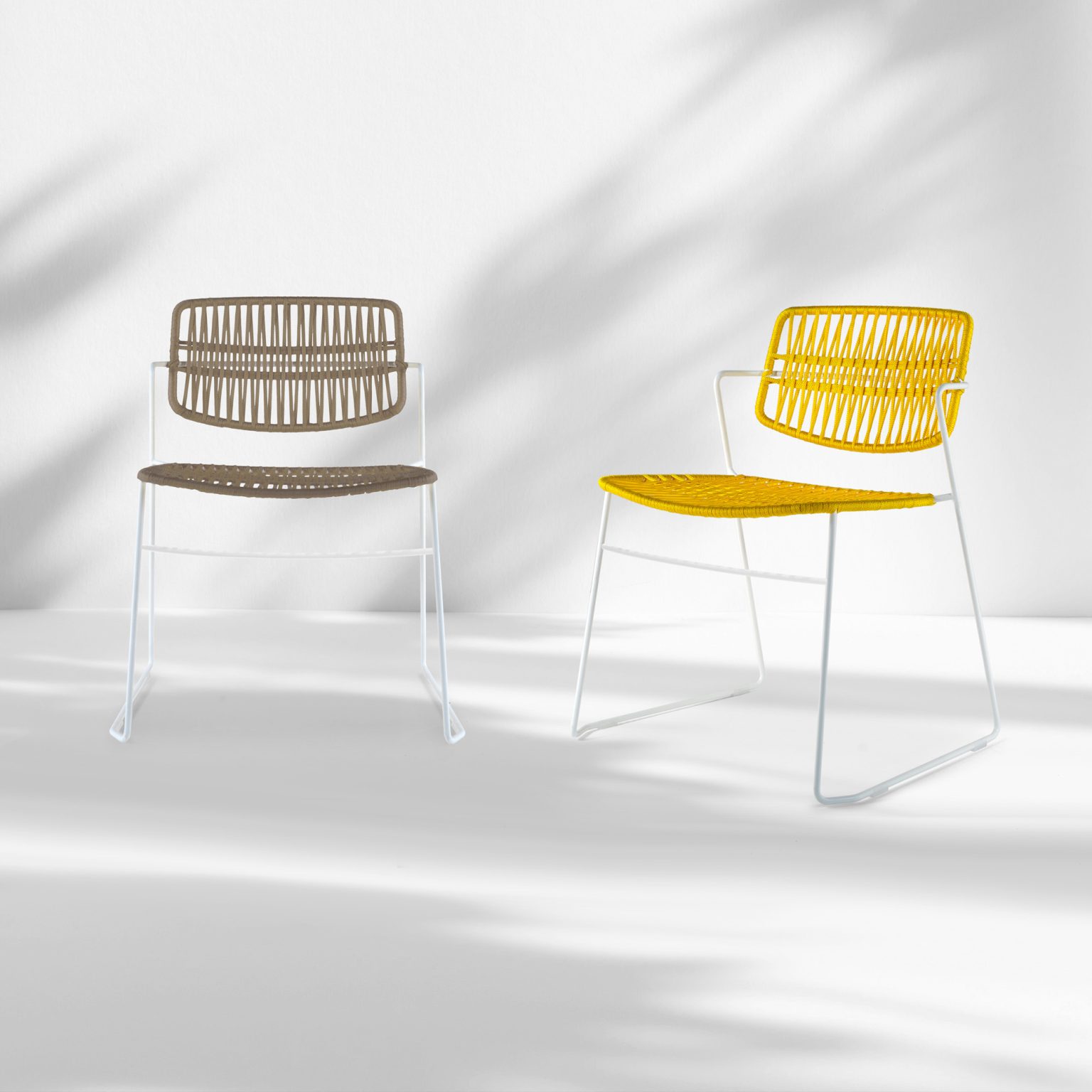Copiosa - Serpentine Outdoor Chair, White/Hemp | Gessato Design Store