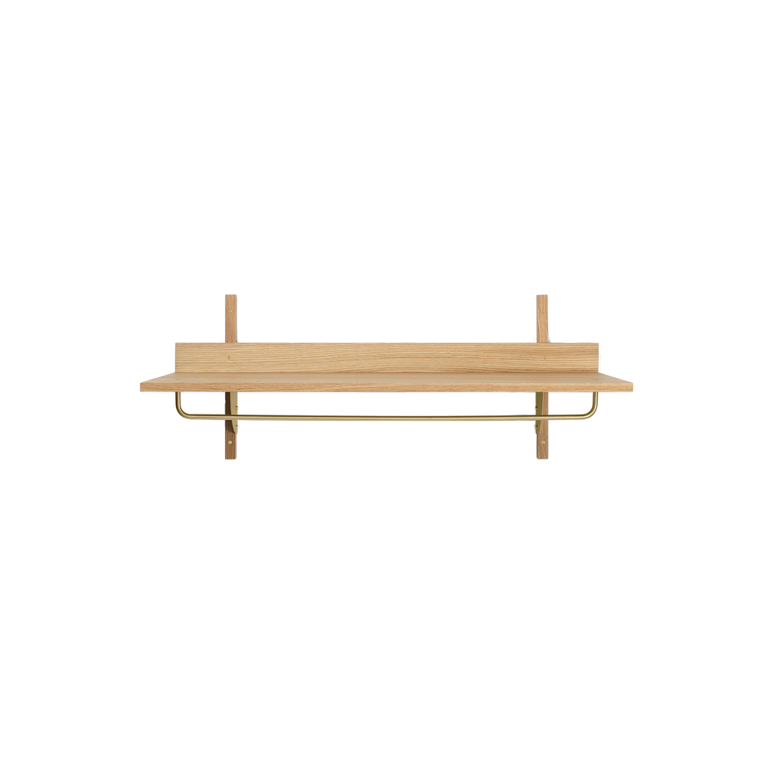 Ferm Living - Sector Rack Shelf, Oak/Brass | Gessato Design Store