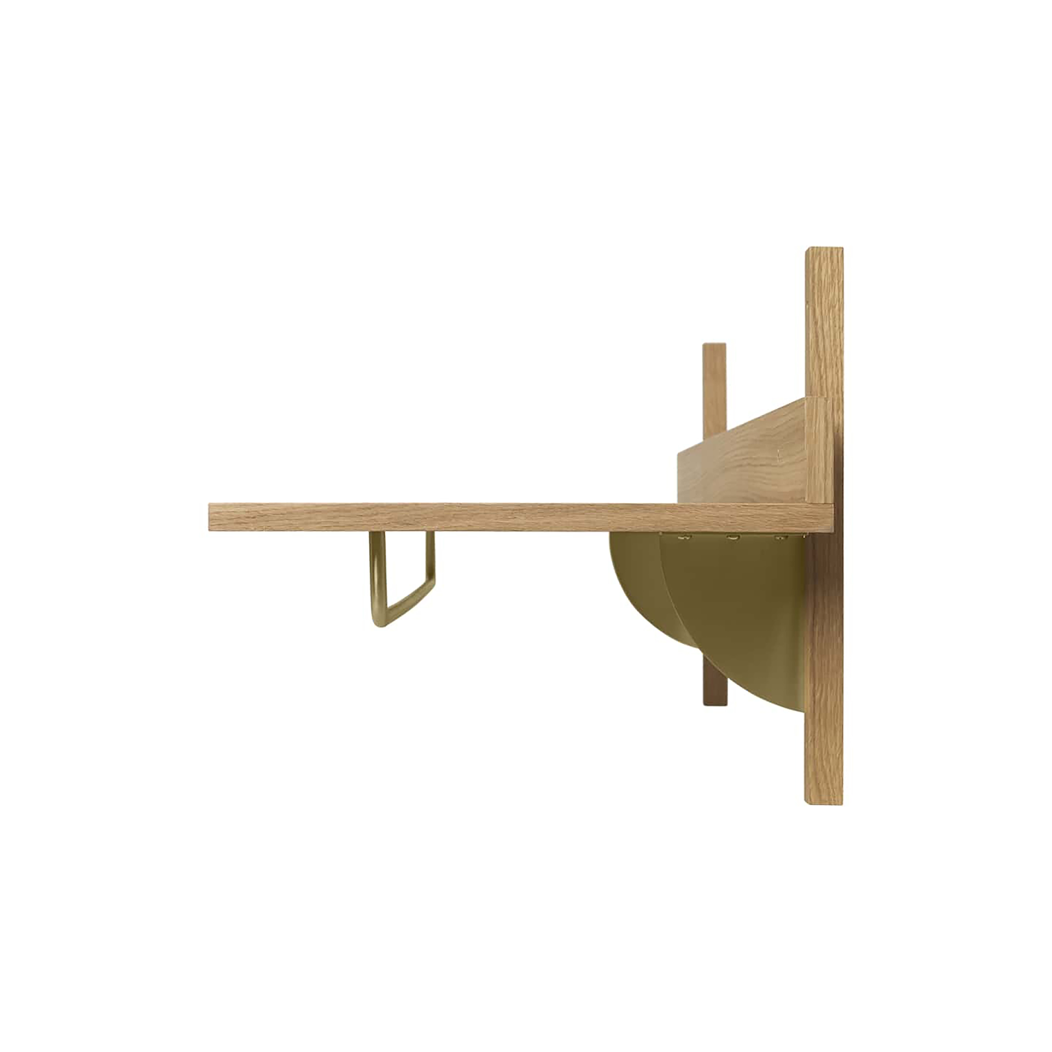 Ferm Living - Sector Rack Shelf, Oak/Brass | Gessato Design Store