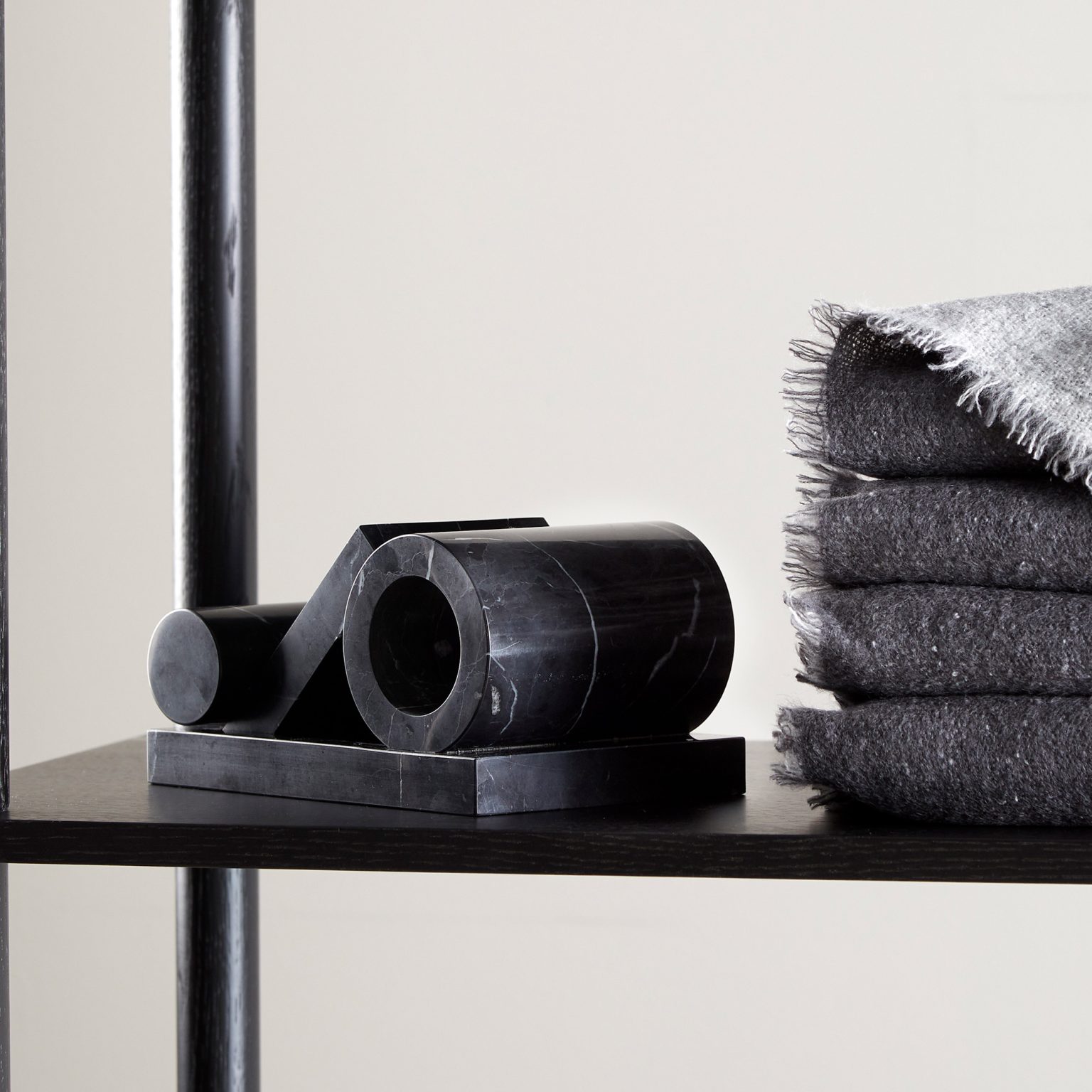 Woud - Black Marble Bookends | Gessato Design Store