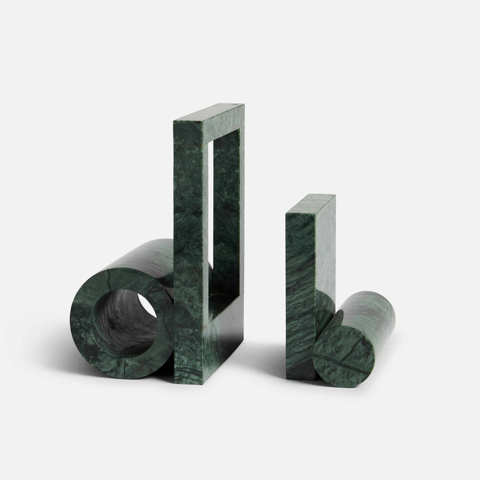 Woud - Green Marble Bookends | Gessato Design Store