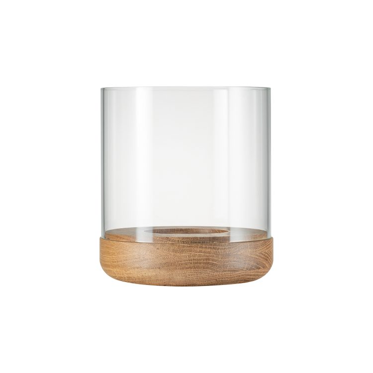 Blomus Design - Lanto Hurricane Lamp With Wood Base | Gessato Design Store