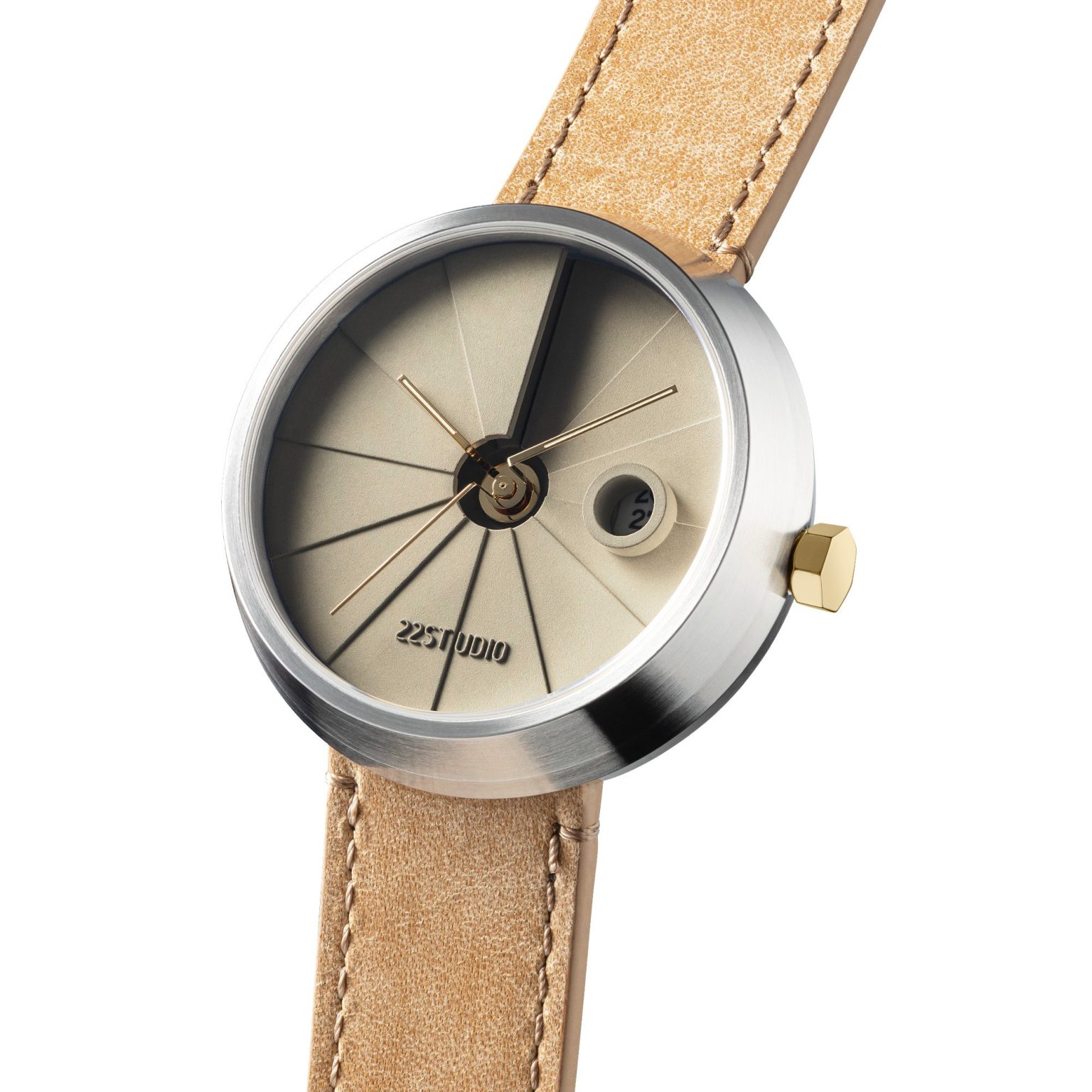 22 Design Studio - 4th Dimension Concrete Wrist Watch, Beige Edition ...