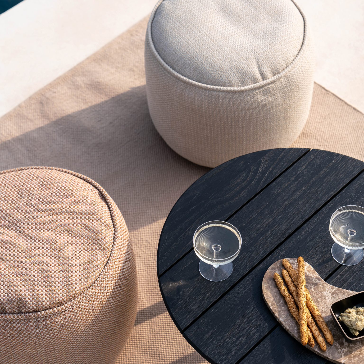 Ethnicraft - Donut Round Outdoor Ottoman | Gessato Design Store