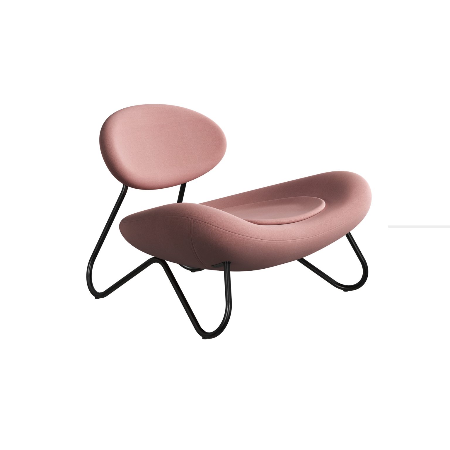 Woud - Meadow Lounge Chair - Dusty Rose | Gessato Design Store