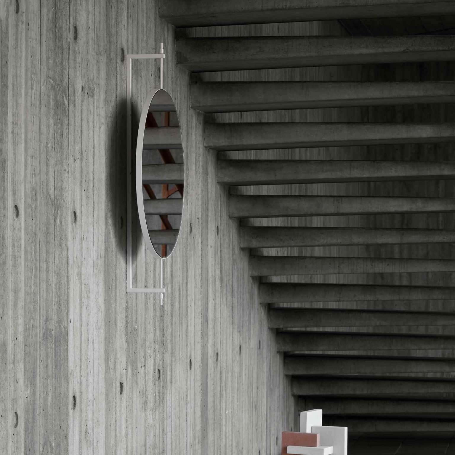 Kristina Dam Studio - Rotating Mirror, Round | Gessato Design Store