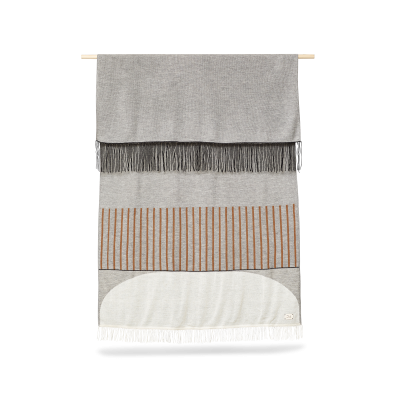 Form & Refine - Aymara Grey/Brown Stripe Throw Blanket | Gessato Design ...