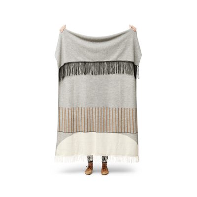 Form & Refine - Aymara Grey/Brown Stripe Throw Blanket | Gessato Design ...