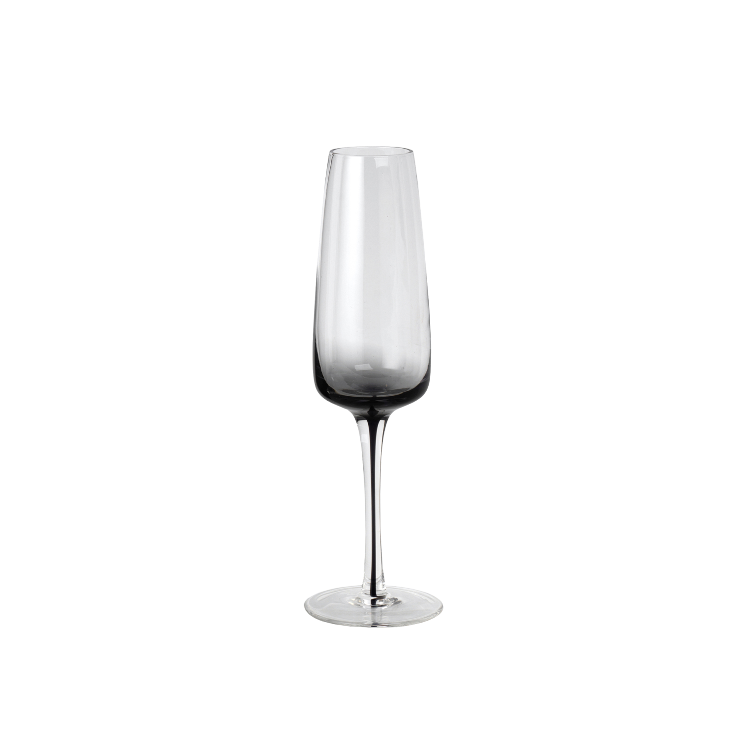 Broste Copenhagen - Smoke Flute Glass, Set of 4 | Gessato Design Store