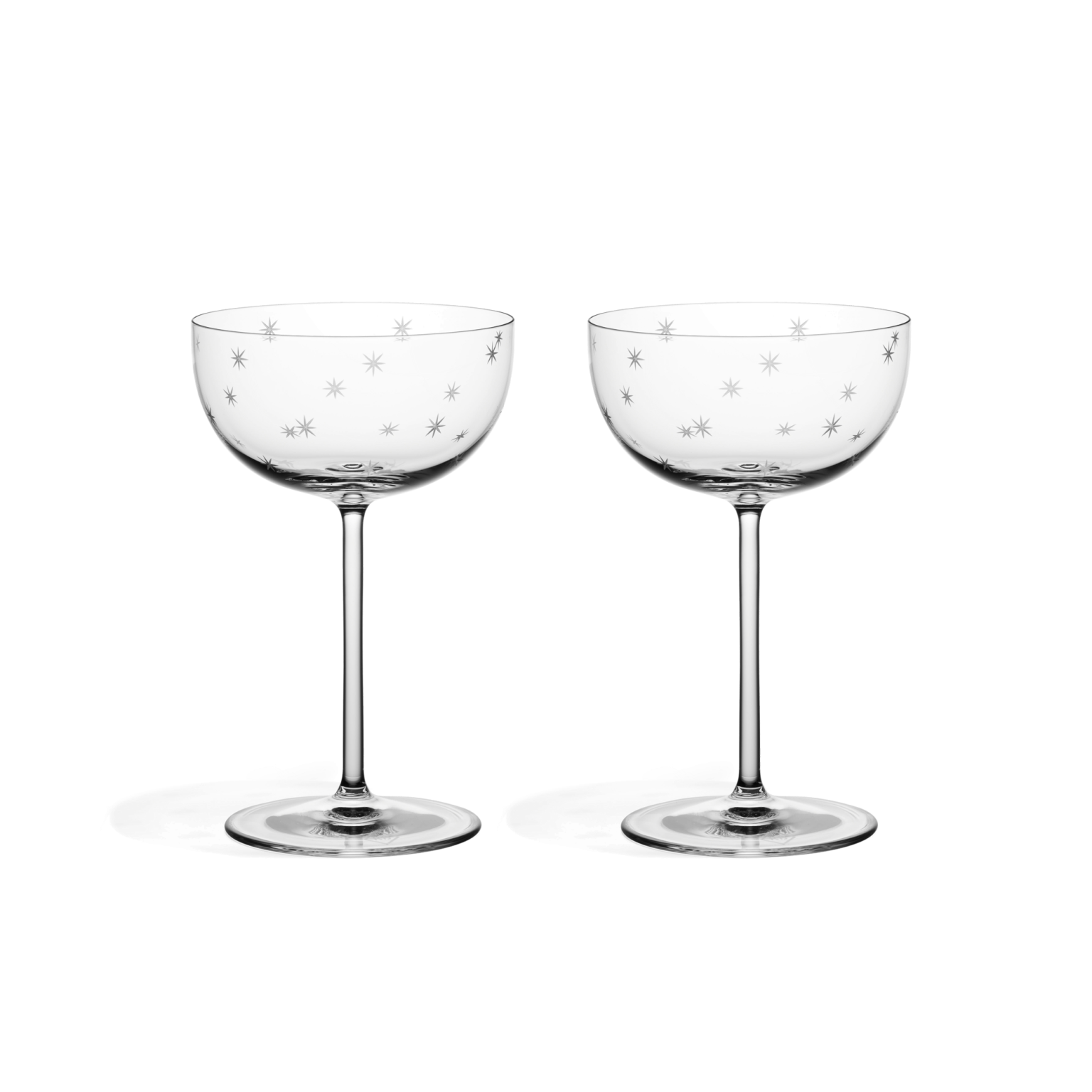 Richard Brendon - Star Cut Coupe Glass Set of 2 | Gessato Design Store