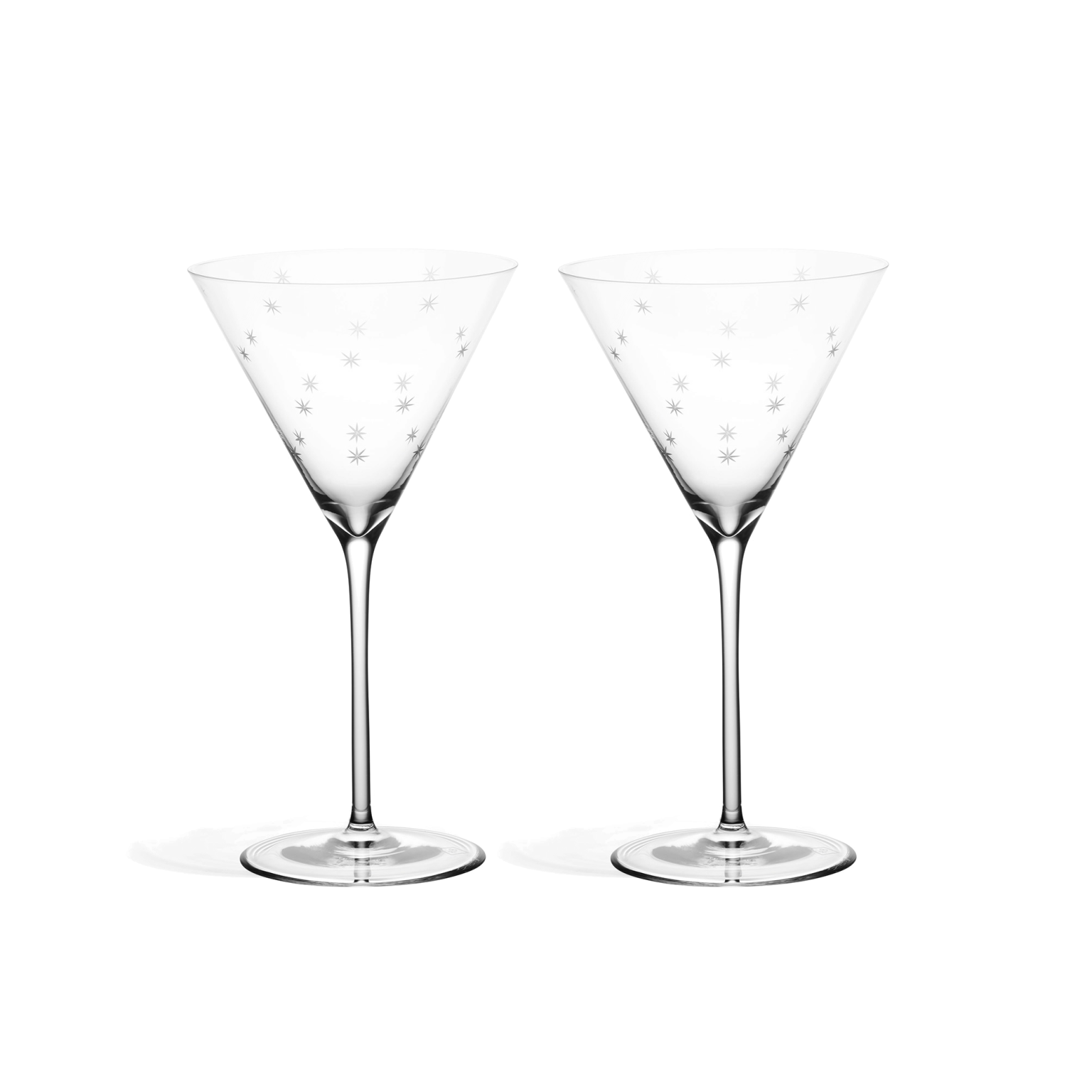 Richard Brendon - Star Cut Martini Glass Set of 2 | Gessato Design Store